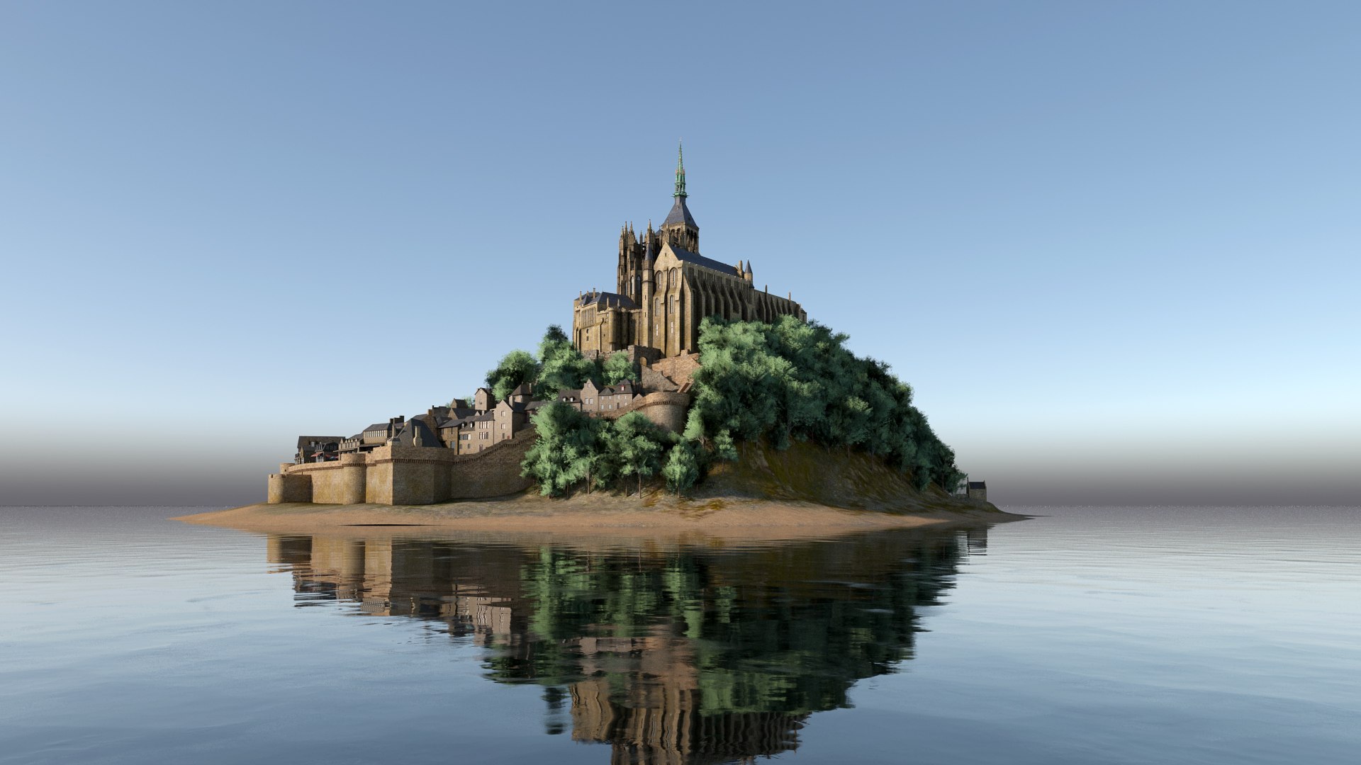 3D Mont Saint Michel model - TurboSquid 1728457