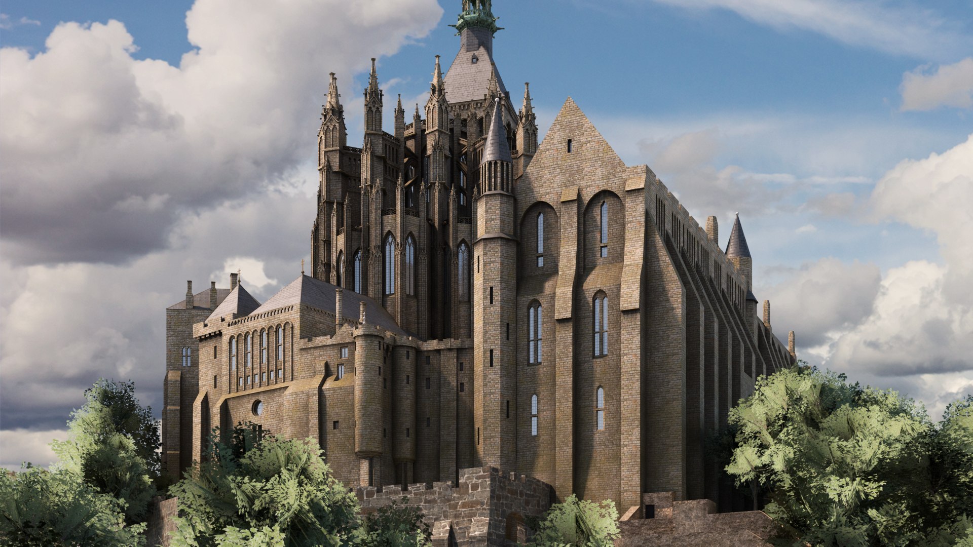 3D Mont Saint Michel model - TurboSquid 1728457