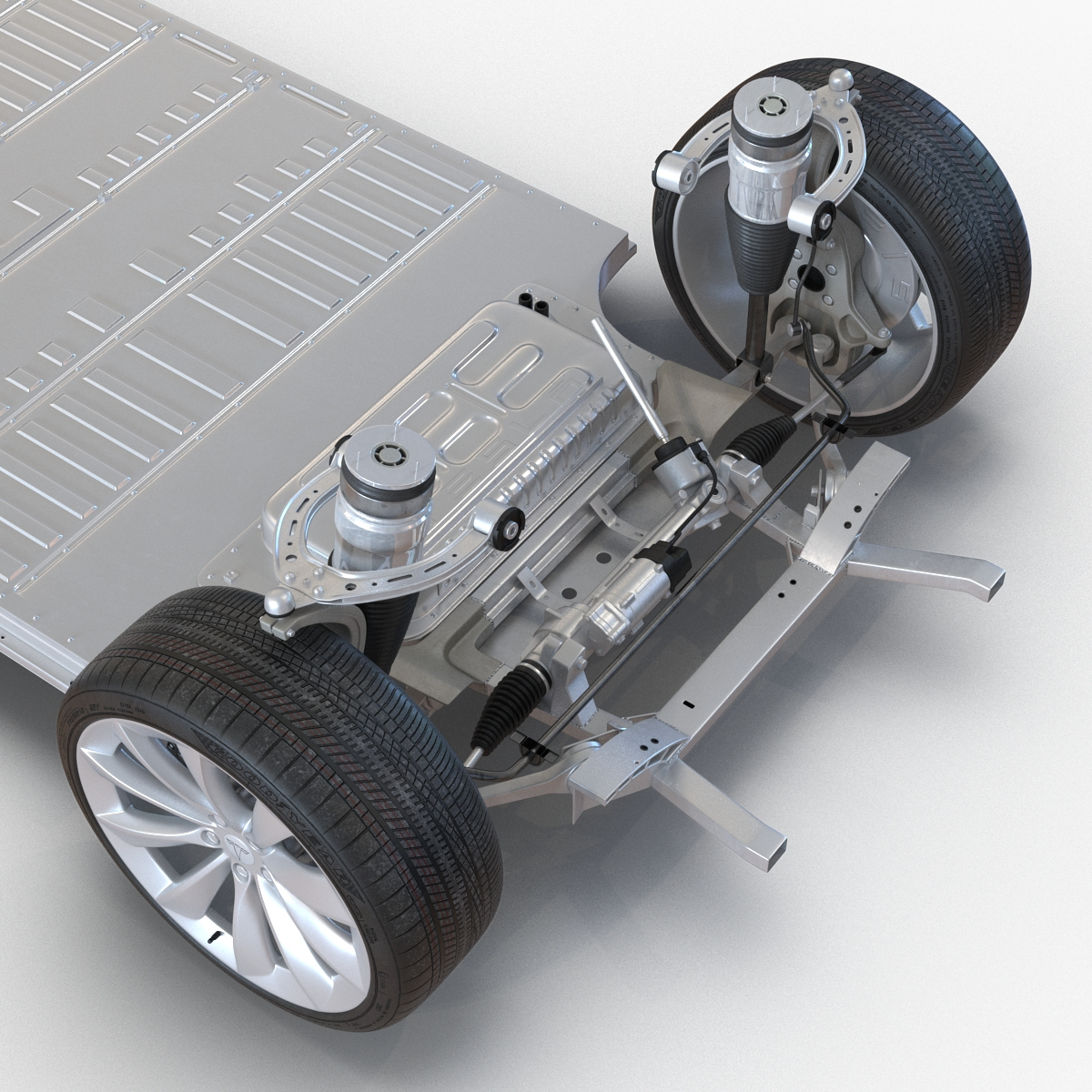 tesla s chassis 2 3d max