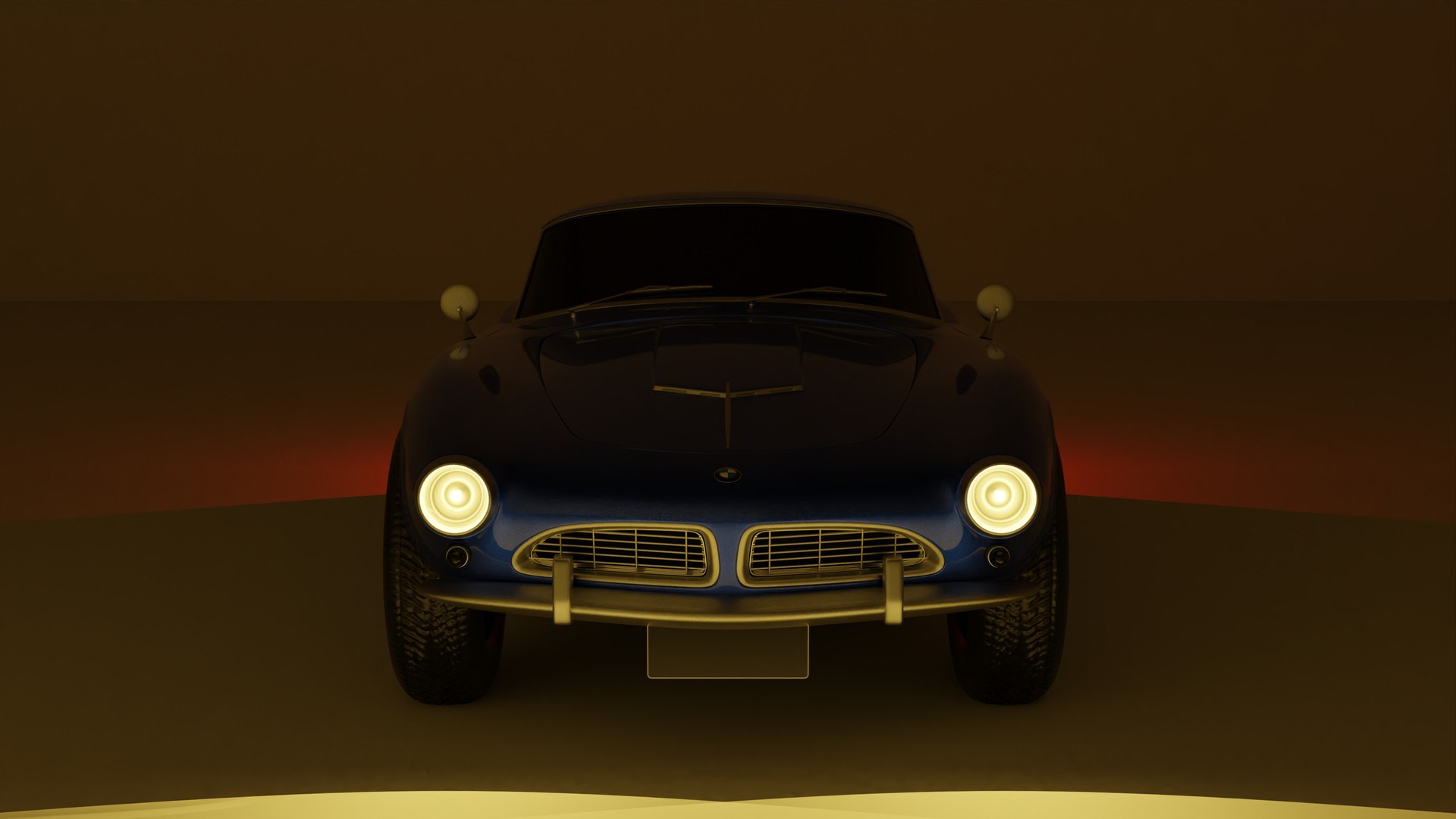 3D BMW 507 blue model - TurboSquid 2150218