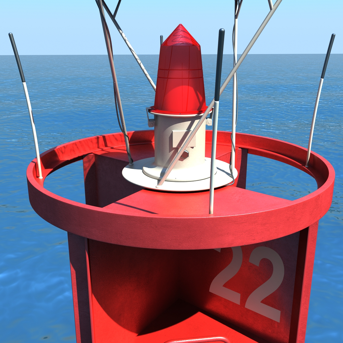 navigational buoy 3d model