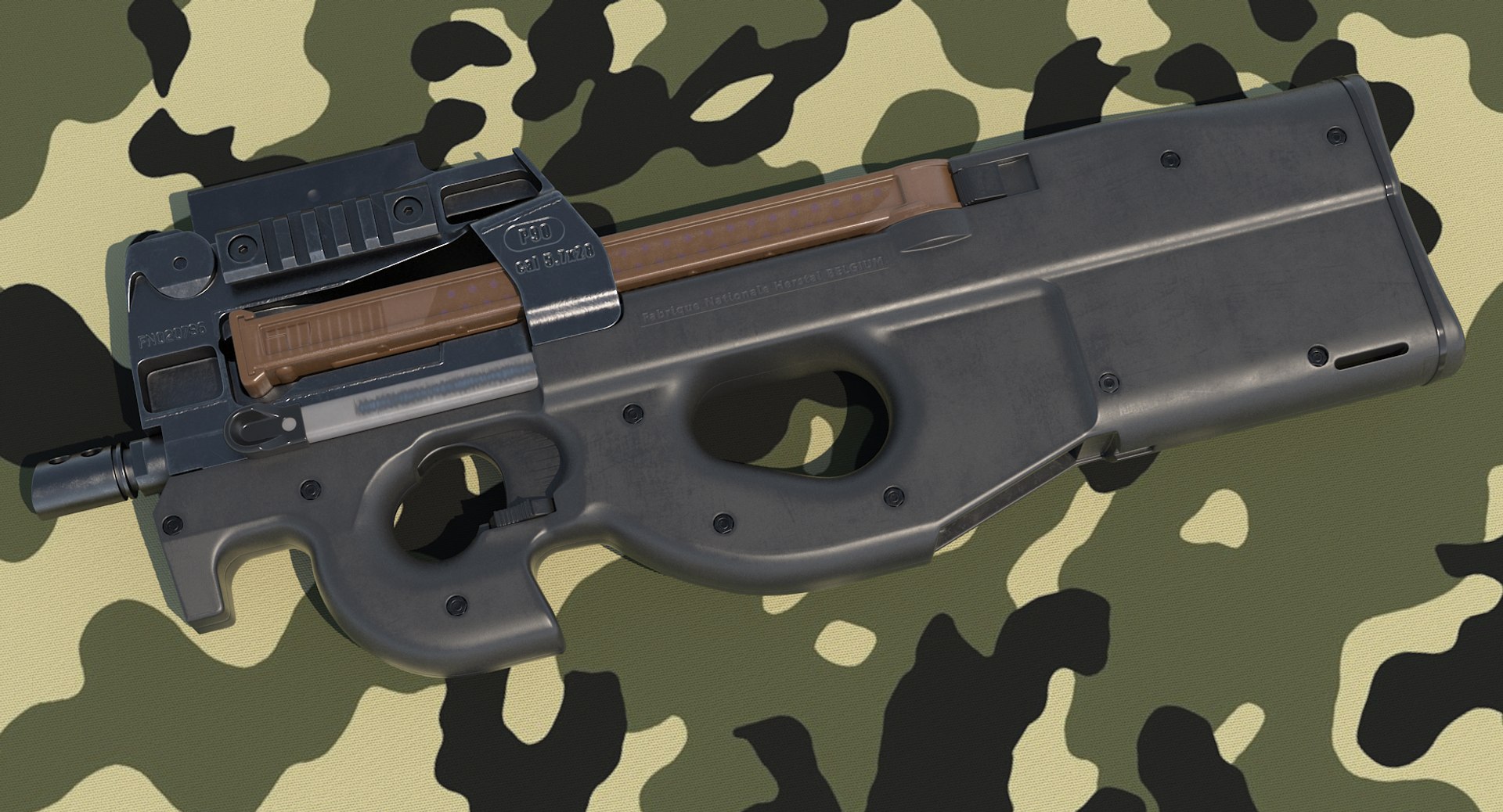 Fn P90 Personal Defense 3D Model - TurboSquid 1187183