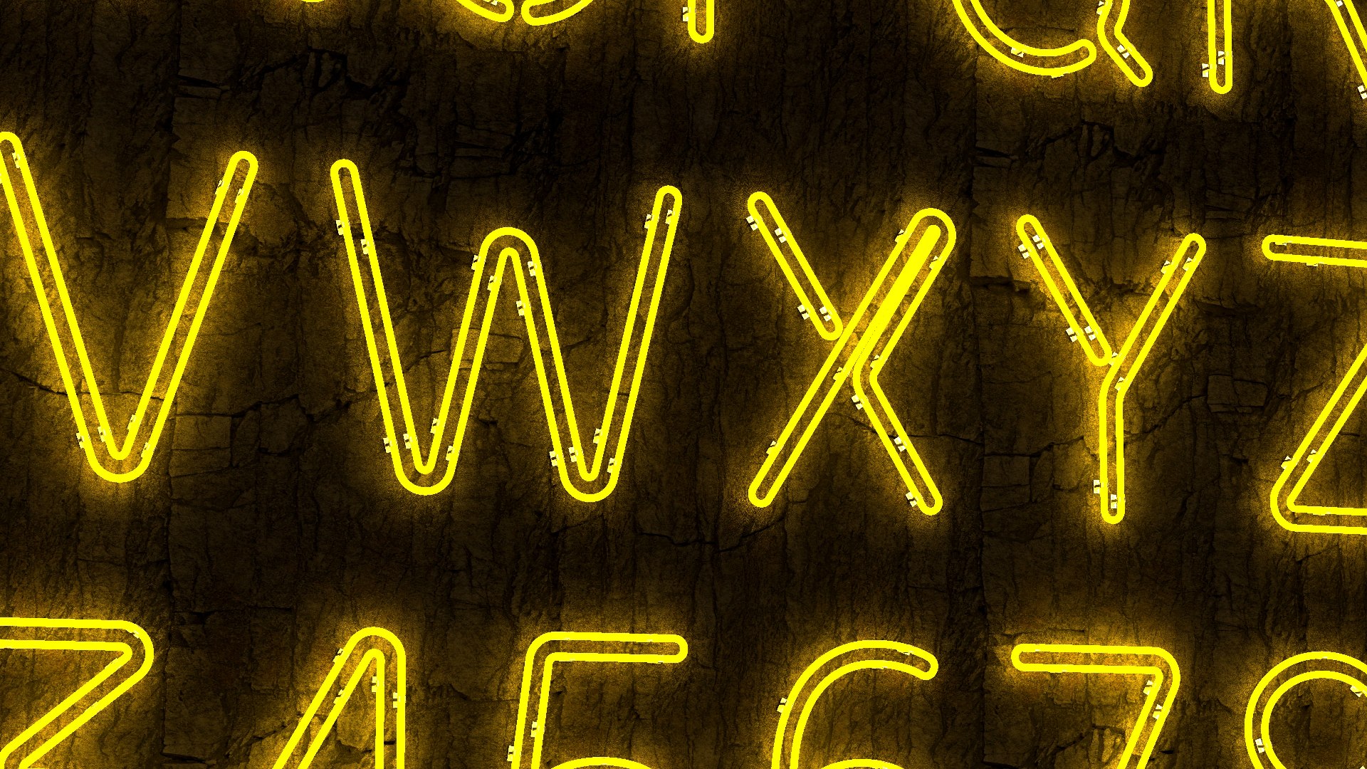 3D Neon Alphabet With Decimal - TurboSquid 1980819