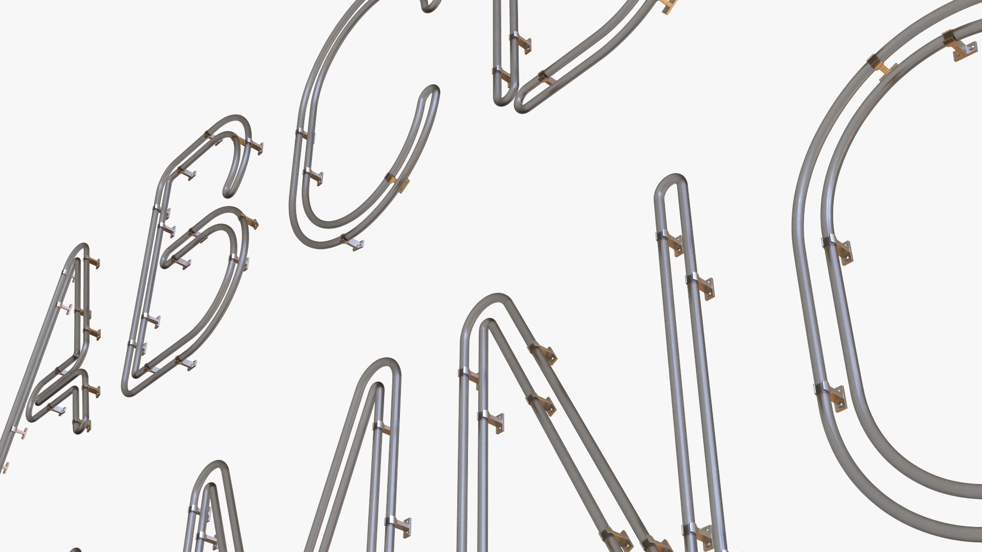 3D Neon Alphabet With Decimal - TurboSquid 1980819