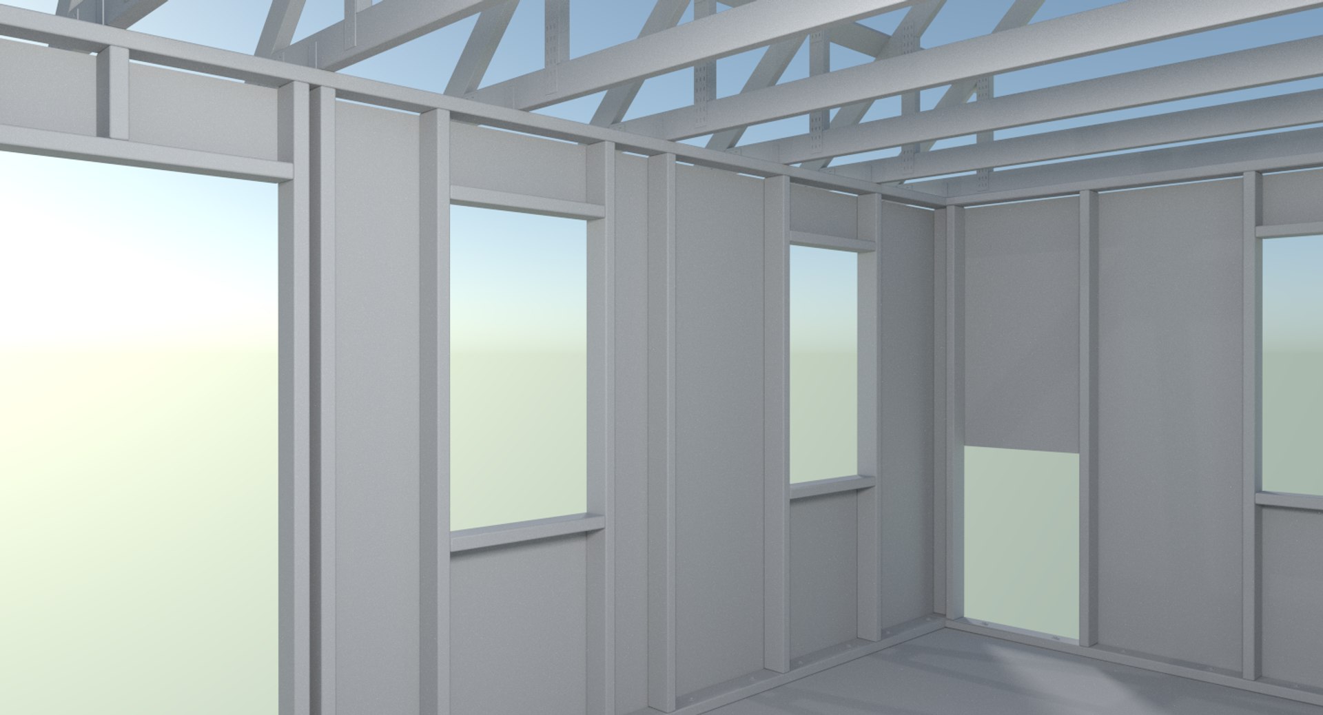 Timber Frame Building Construction 3d Obj