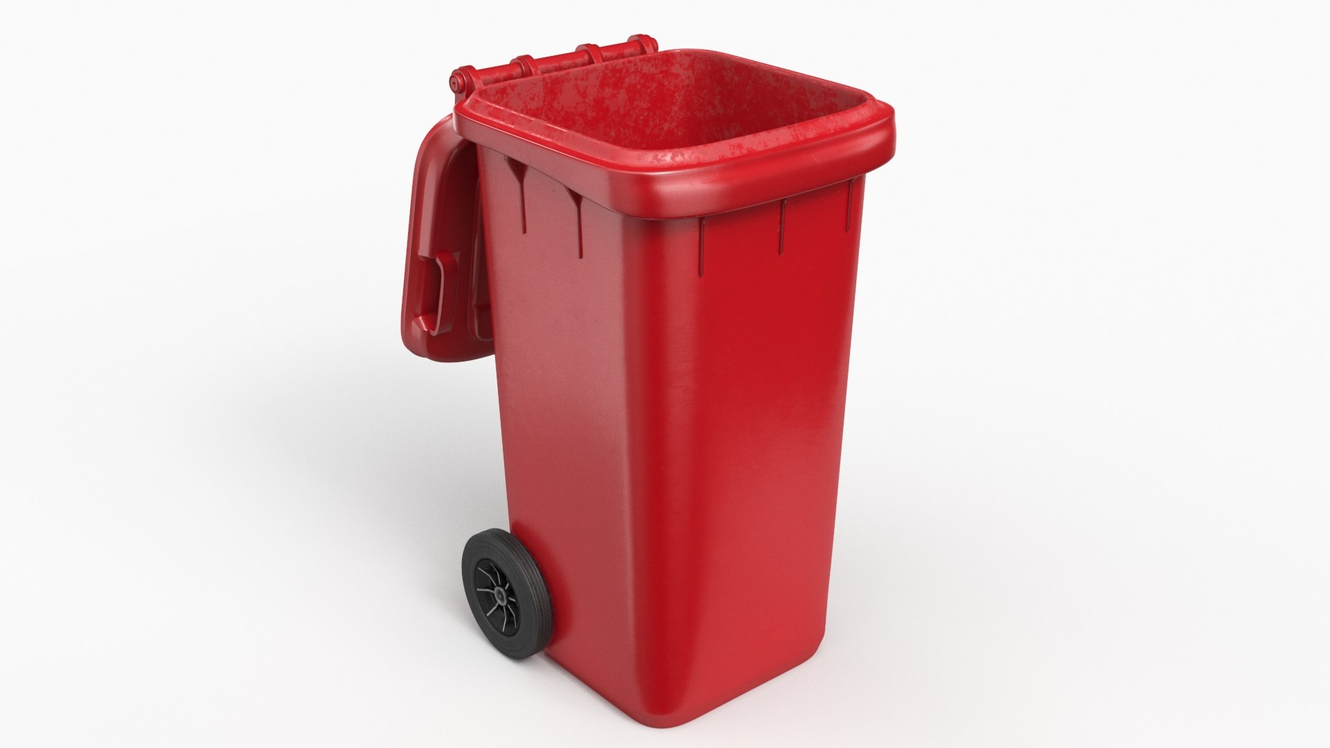 3D Wheeled Garbage Bin Red model - TurboSquid 2074222