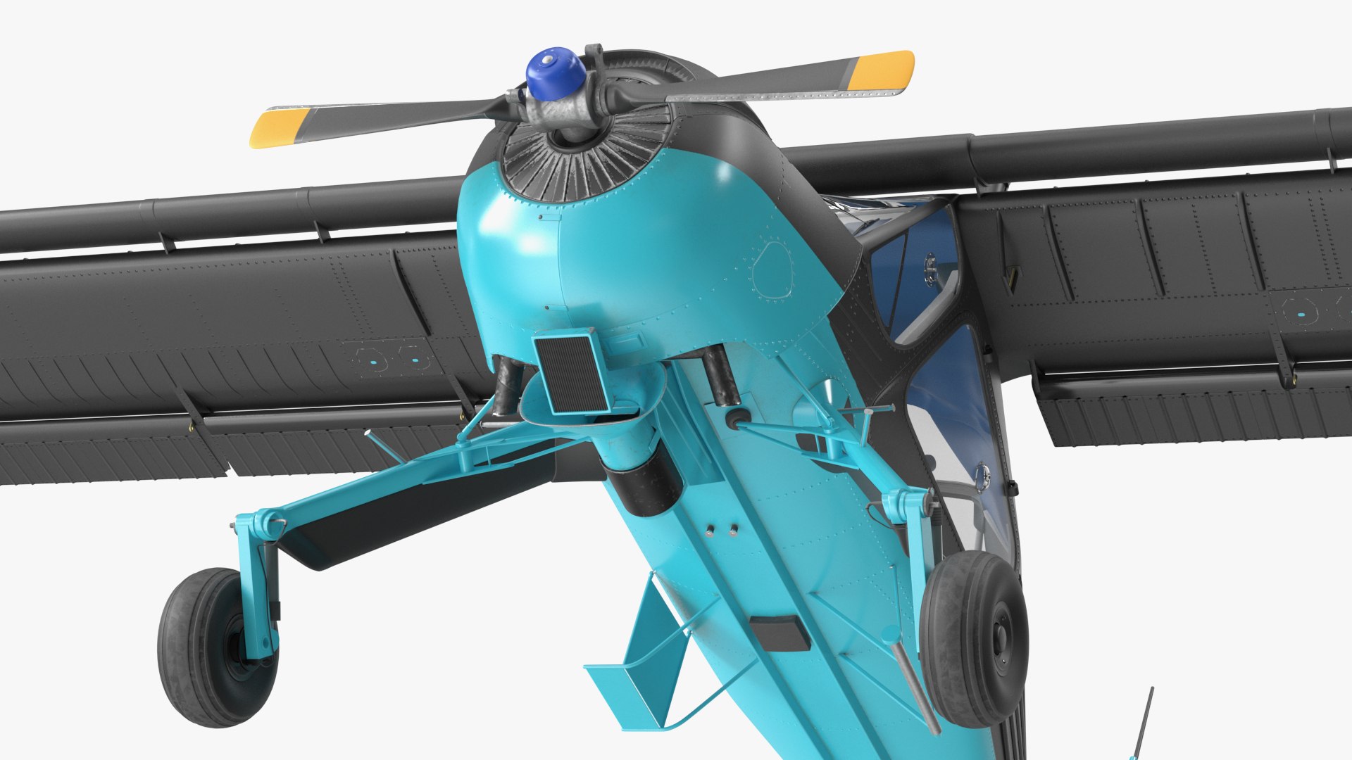 3D Civil Aviation Motor Airplane Black Simple Interior Model ...