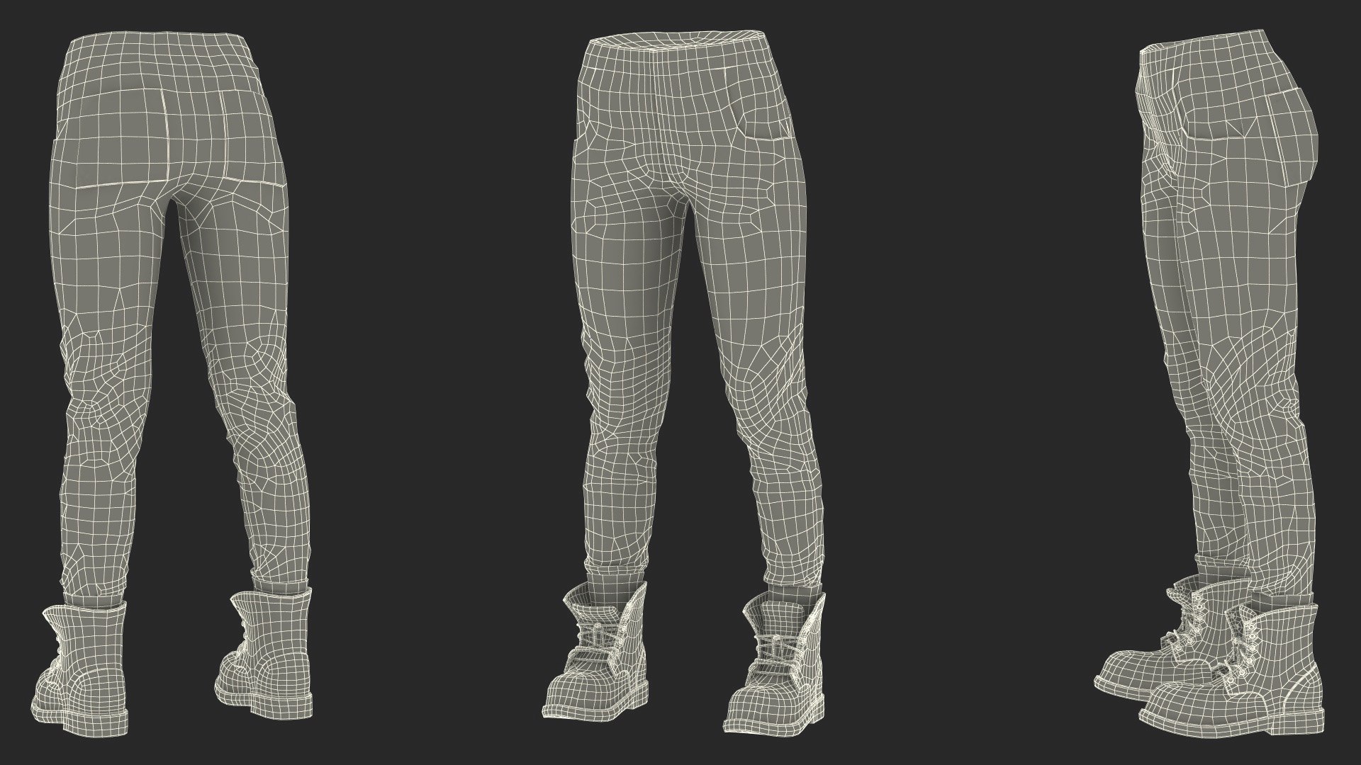 Lower Body In Pants And Boots Model - TurboSquid 2259028