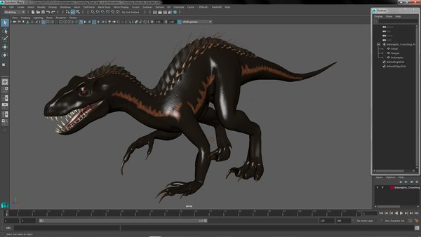 3D Indoraptor Crouching Pose model - TurboSquid 1884903