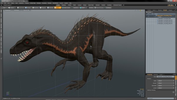 3D Indoraptor Crouching Pose model - TurboSquid 1884903