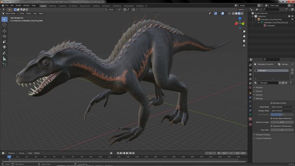 3D Indoraptor Crouching Pose model - TurboSquid 1884903