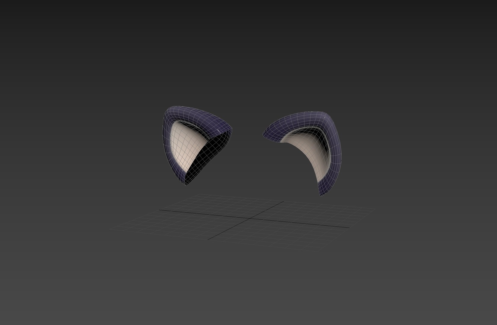 3D Black Cat Ears - TurboSquid 2117249