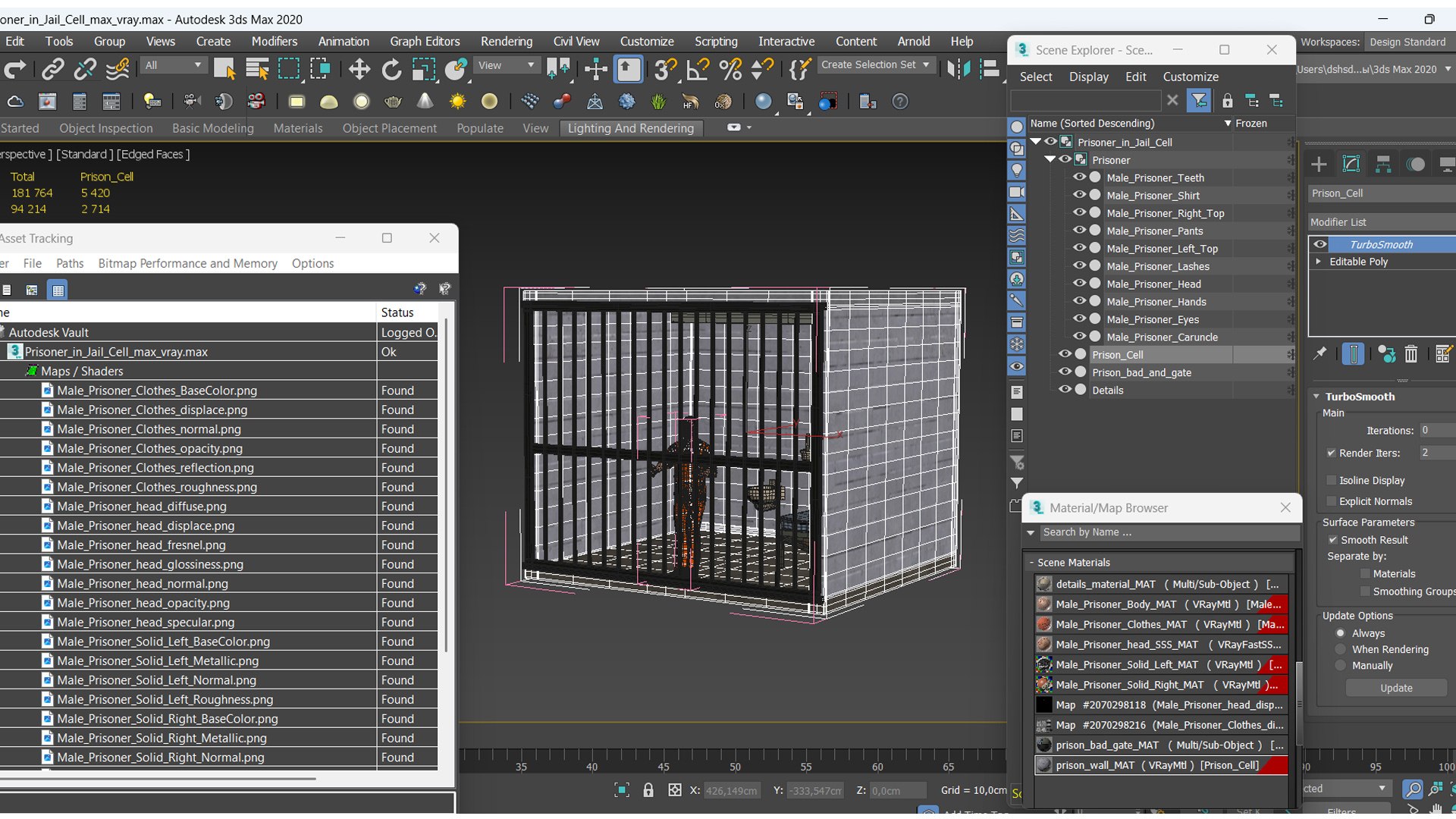 3D Prisoner In Jail Cell - TurboSquid 2368188