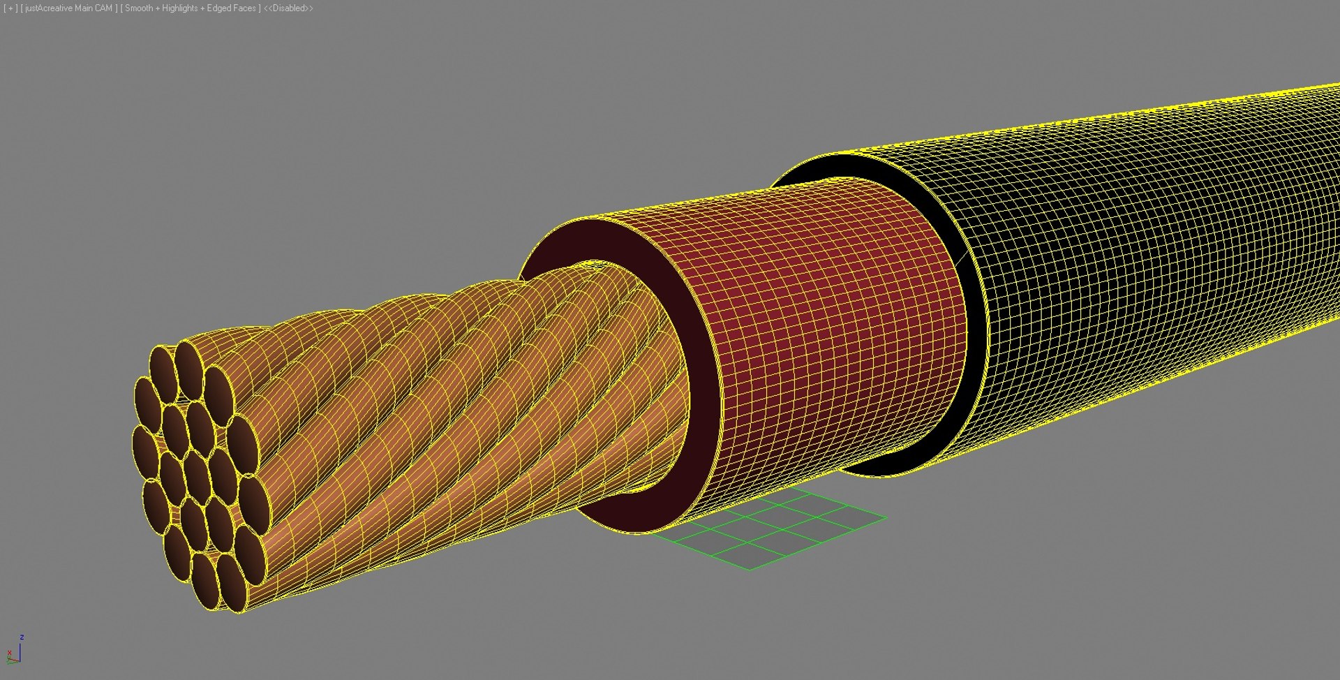 3d Electrical Cables Single Core Model