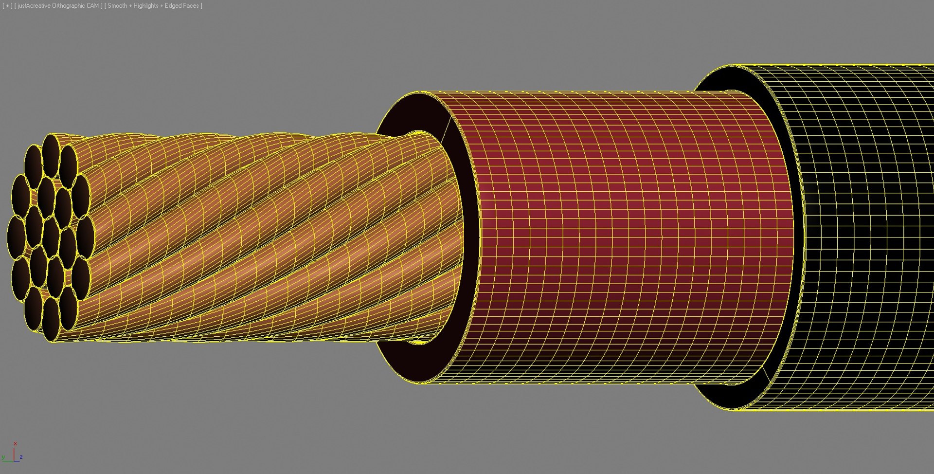 3d Electrical Cables Single Core Model