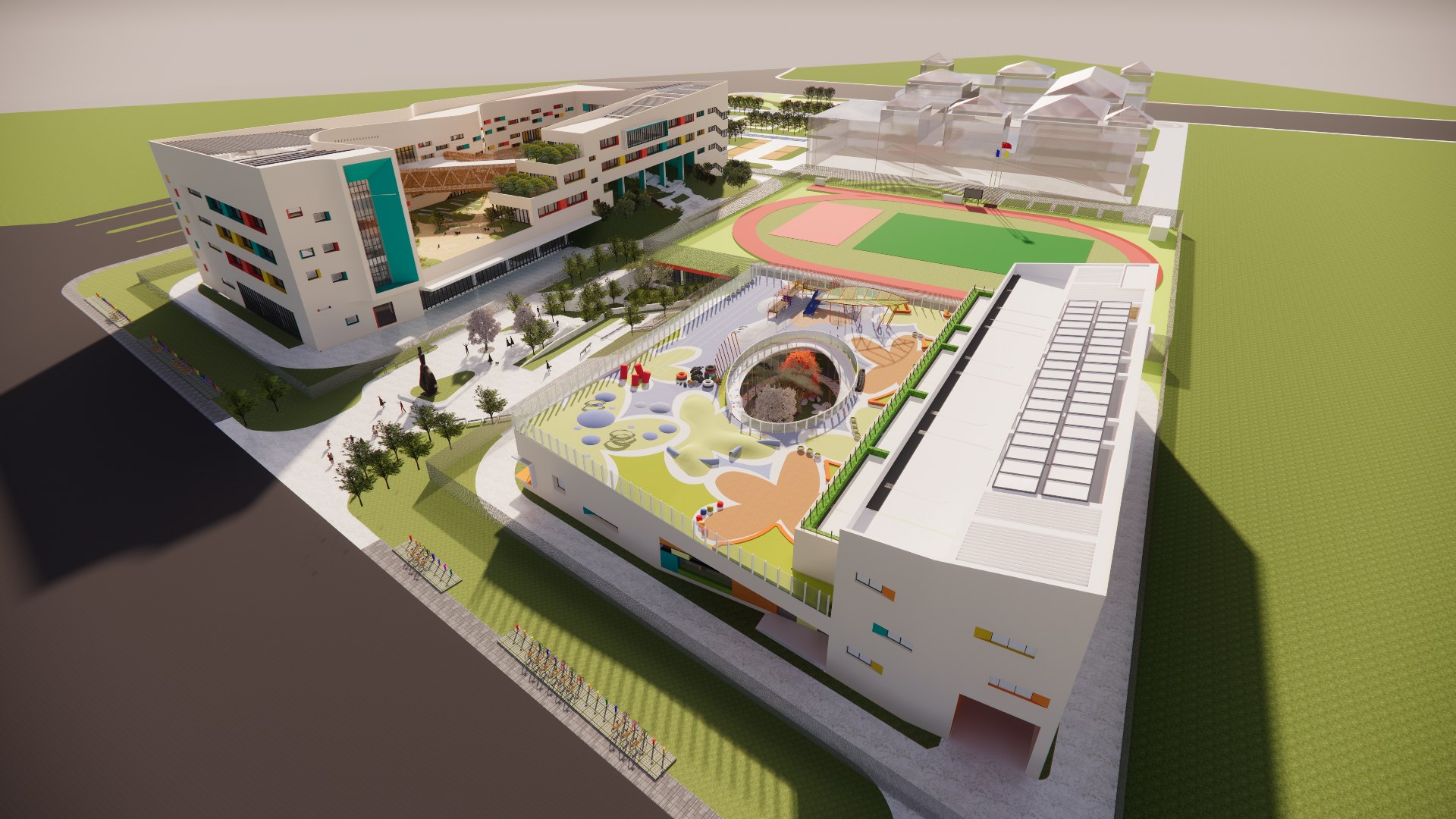 Primary School And Kindergarten -B2 3D Model - TurboSquid 2462509