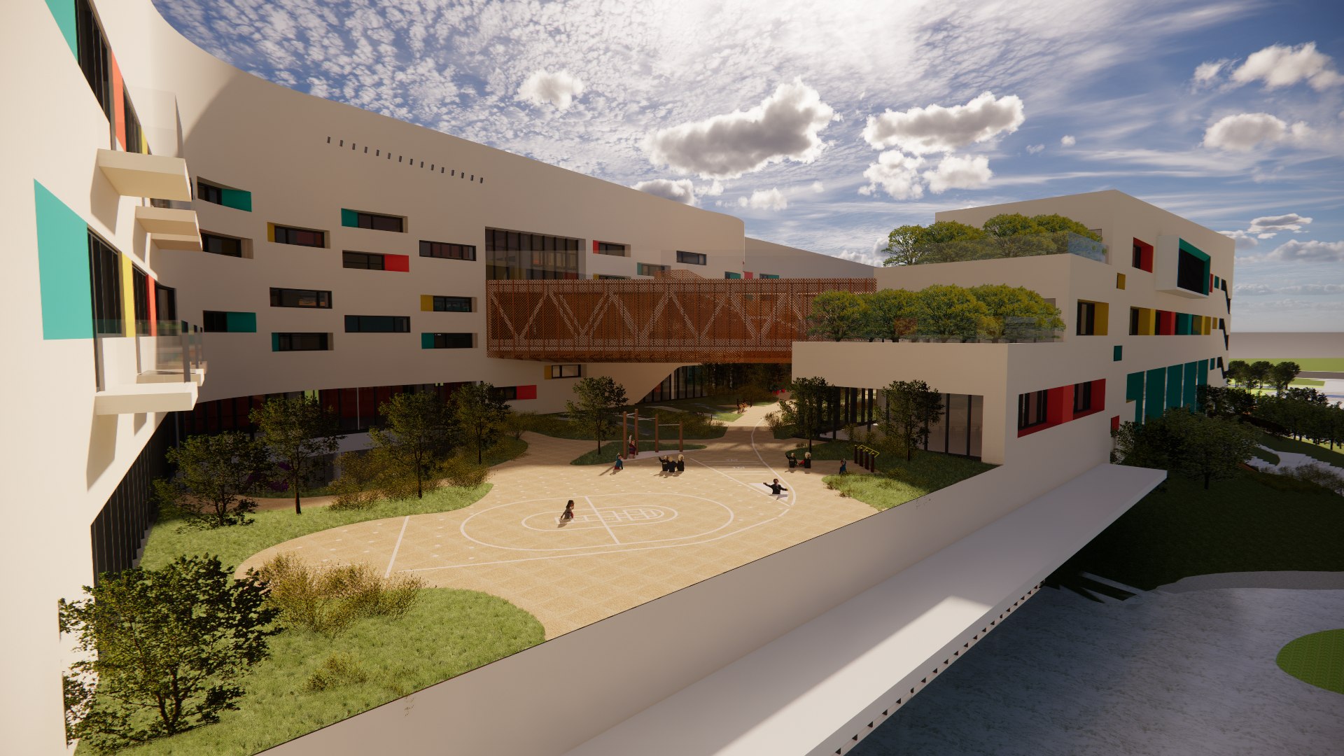 Primary School And Kindergarten -B2 3D Model - TurboSquid 2462509