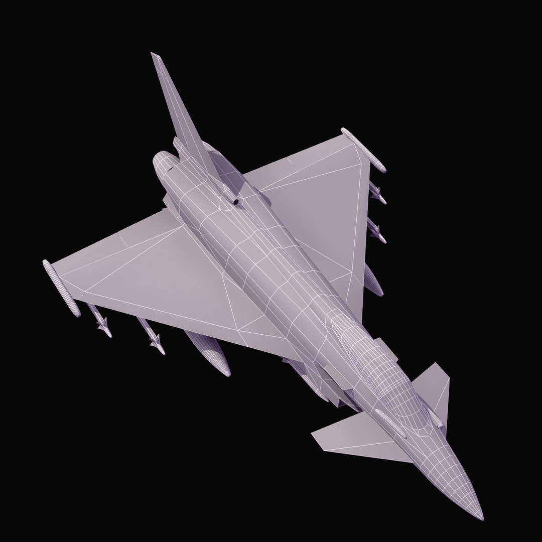 3d model typhoon fighter jet raf