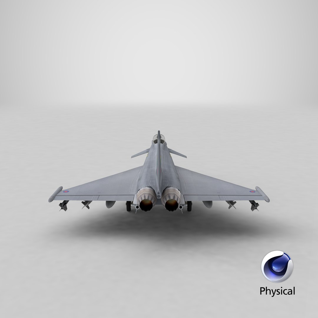 3d model typhoon fighter jet raf