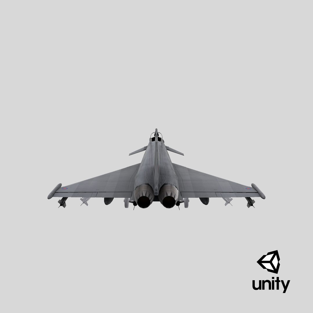 3d model typhoon fighter jet raf
