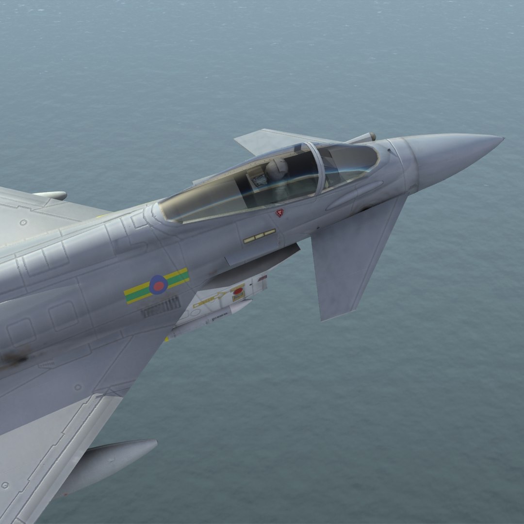 3d model typhoon fighter jet raf