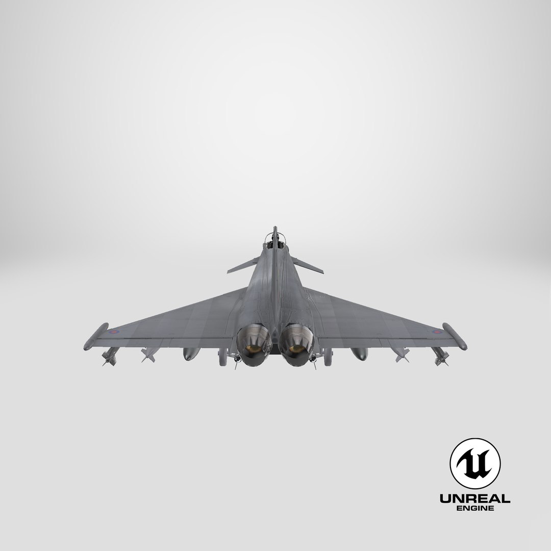 3d model typhoon fighter jet raf