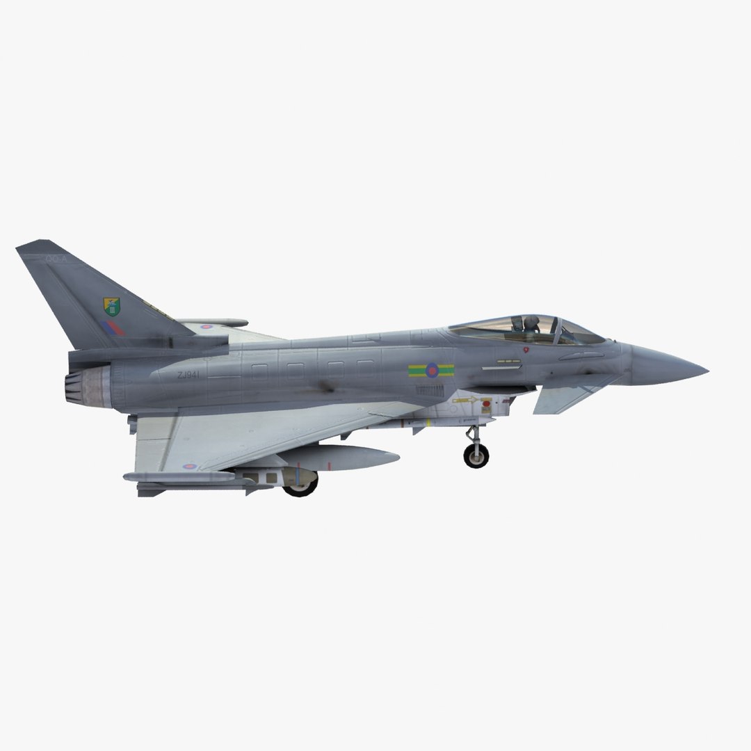 3d model typhoon fighter jet raf