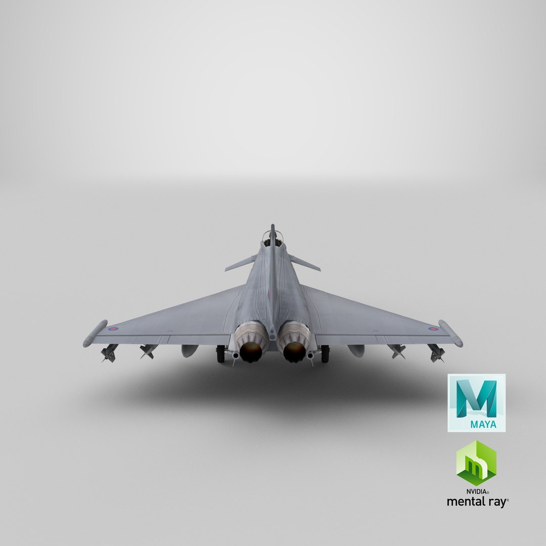 3d model typhoon fighter jet raf
