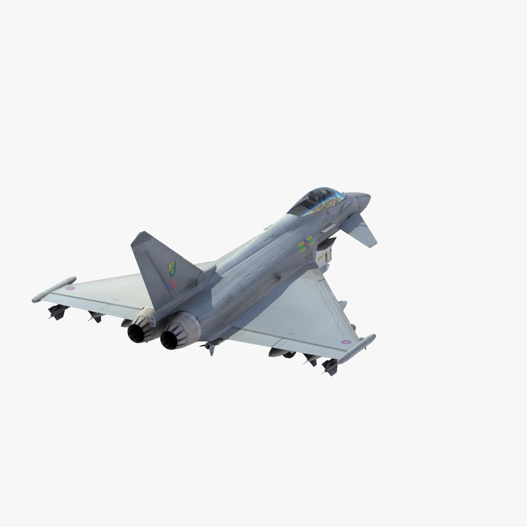 3d model typhoon fighter jet raf