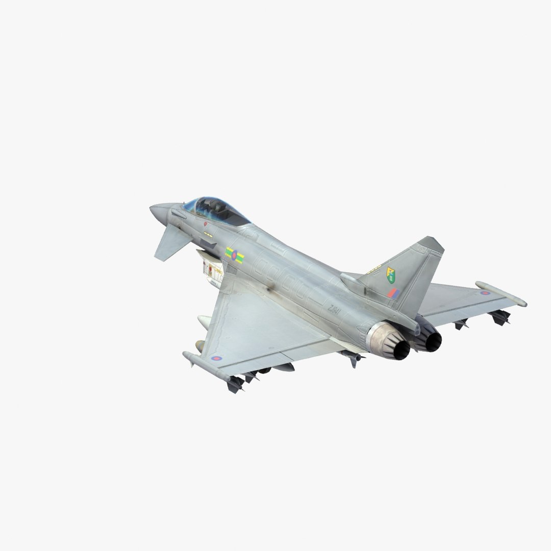 3d model typhoon fighter jet raf