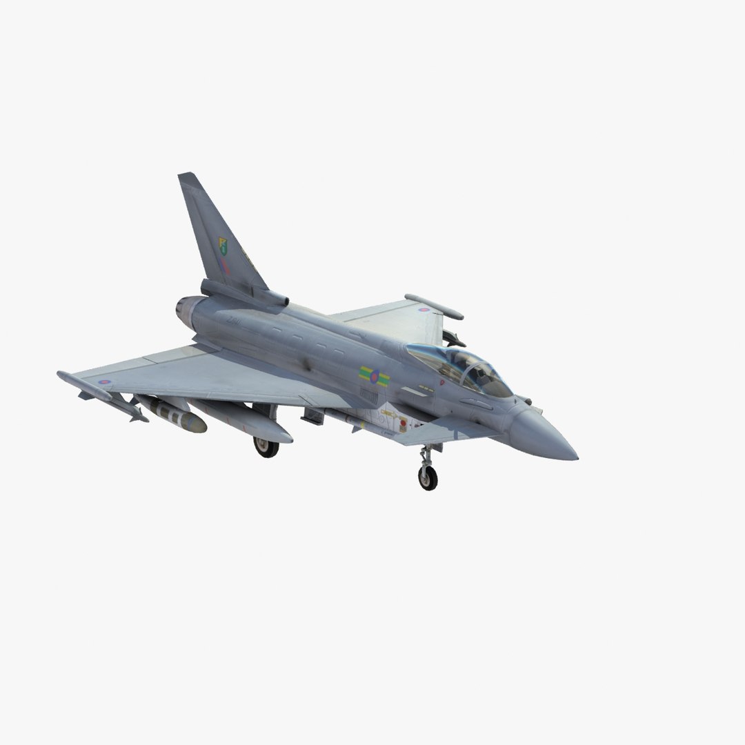 3d model typhoon fighter jet raf