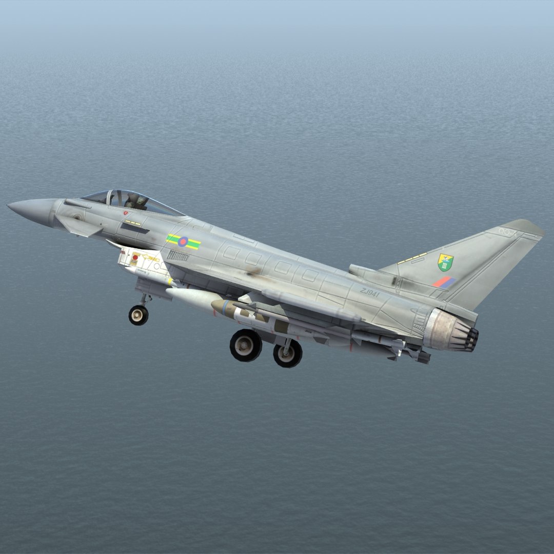 3d model typhoon fighter jet raf