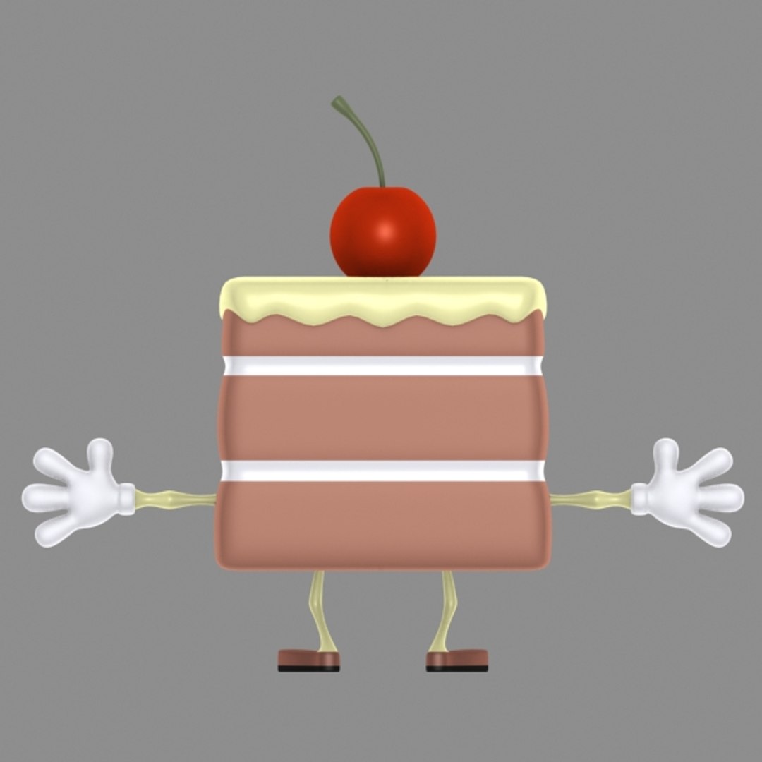 3d Cartoon Cake Model