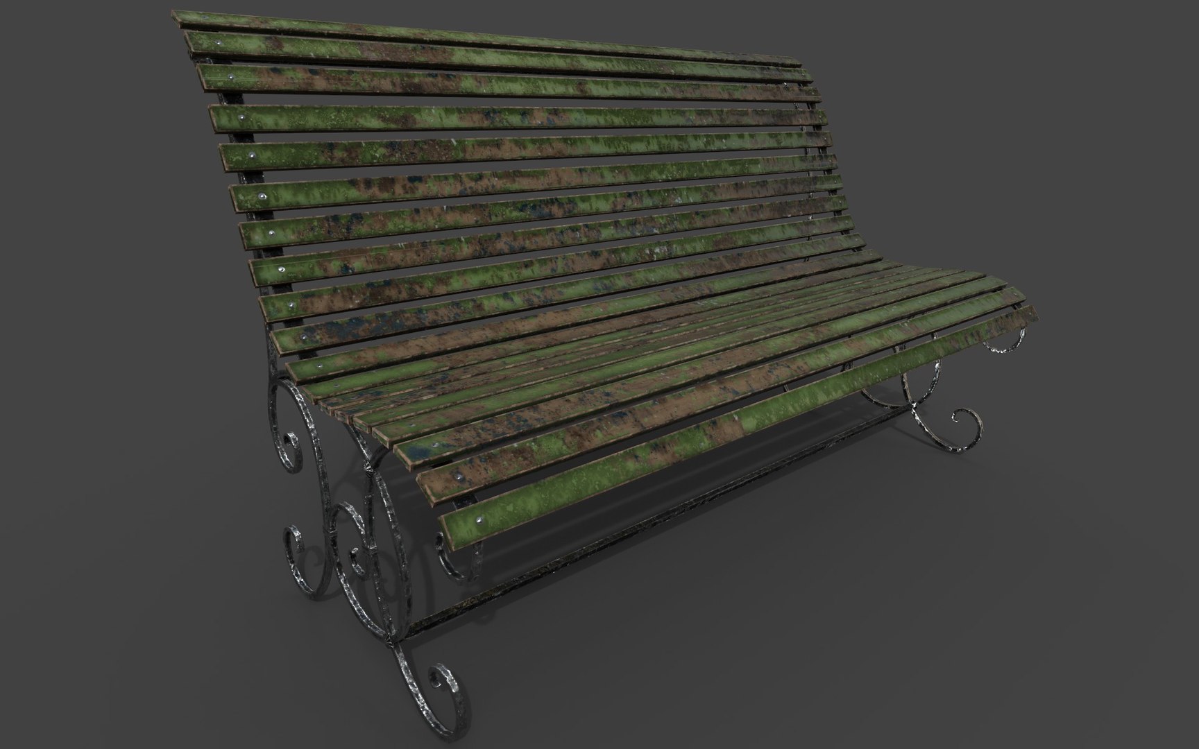 3D Old Bench Model - TurboSquid 1333475
