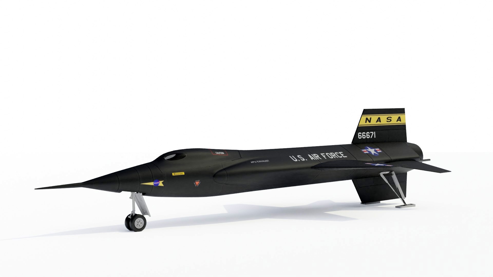 3d X-15 Rocket Plane 15 Model