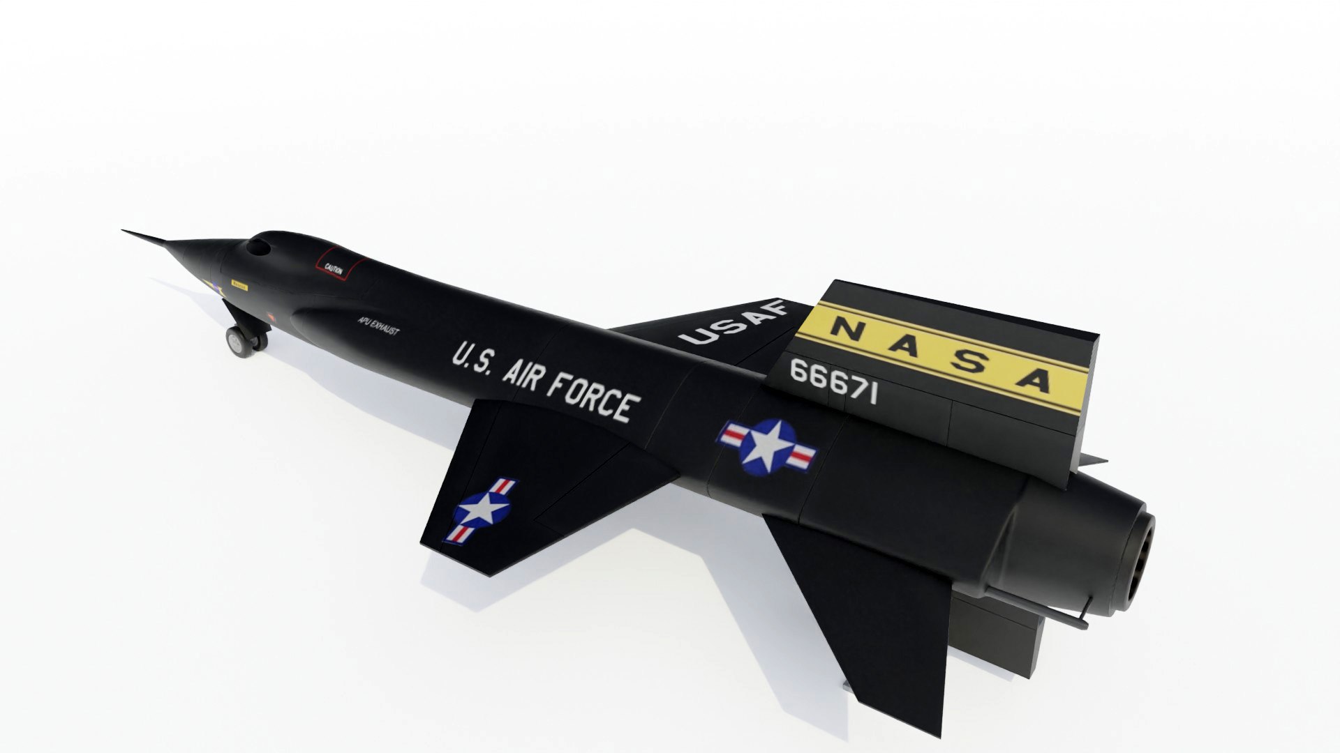 3d X-15 Rocket Plane 15 Model