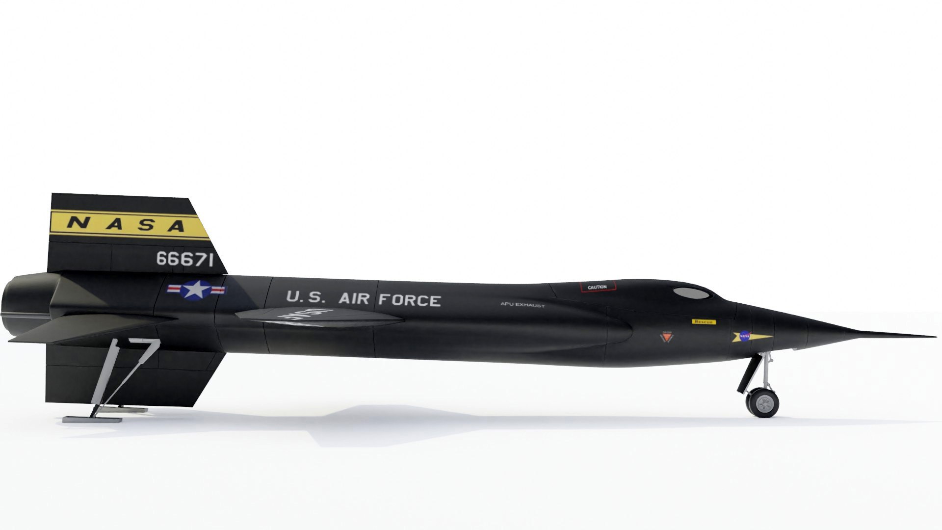 3d X-15 Rocket Plane 15 Model