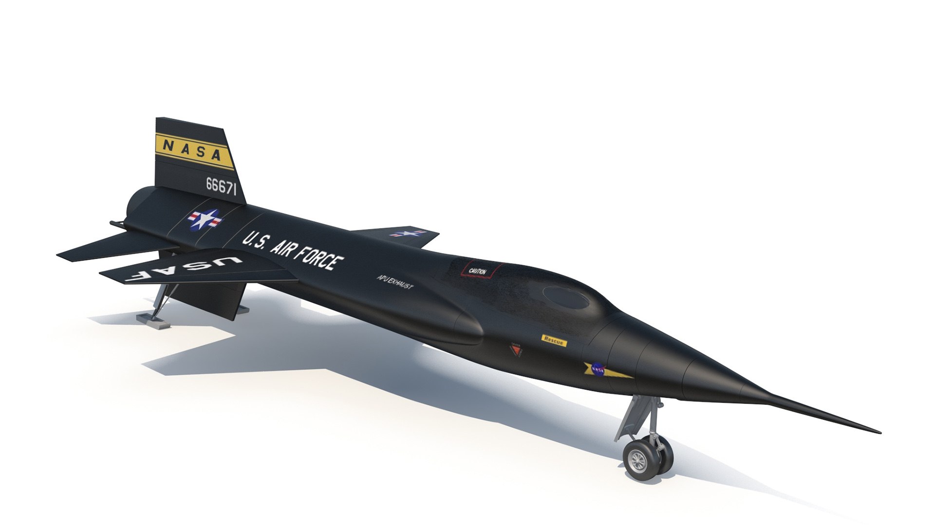 3d X-15 Rocket Plane 15 Model