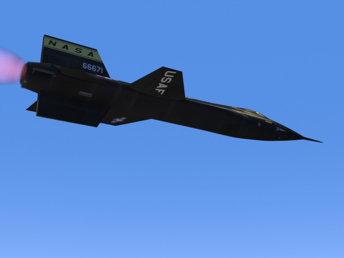 3d X-15 Rocket Plane 15 Model