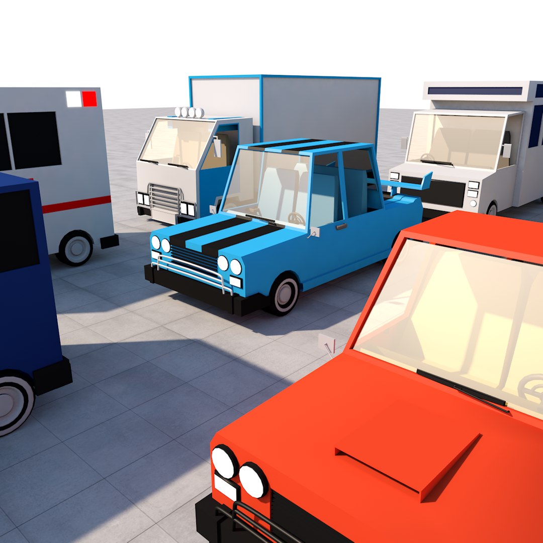 Cartoon Car Pack Model - TurboSquid 1322184