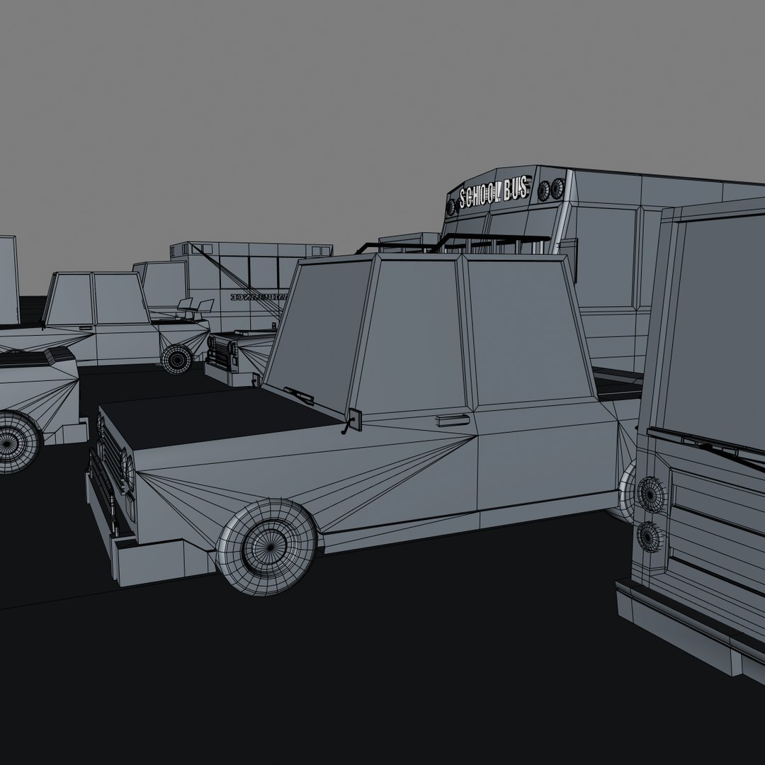 Cartoon Car Pack Model - TurboSquid 1322184