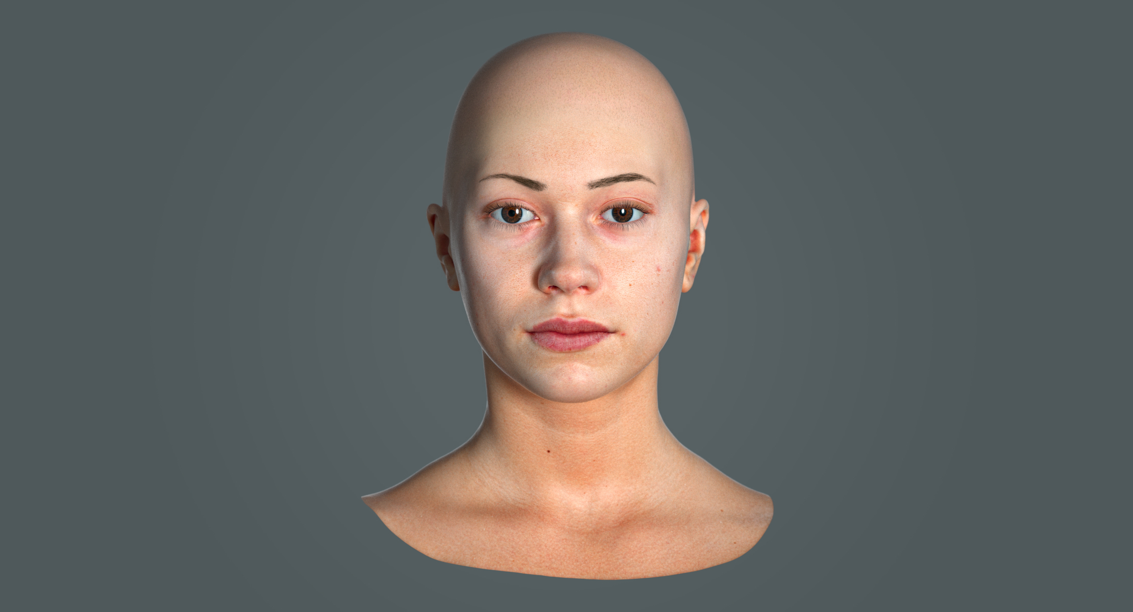 Real pbr freya human head 3D model - TurboSquid 1695919