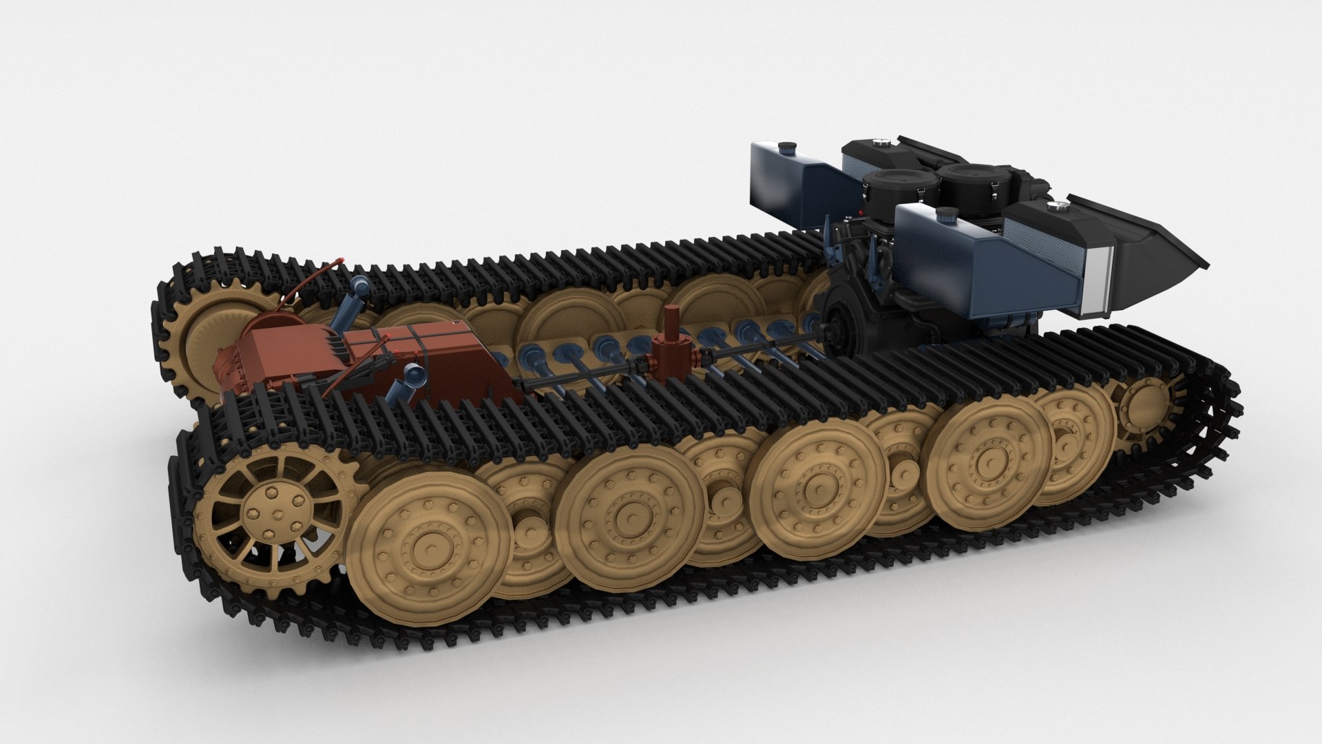 3d Model Panzerkampfwagen Tiger E Engine