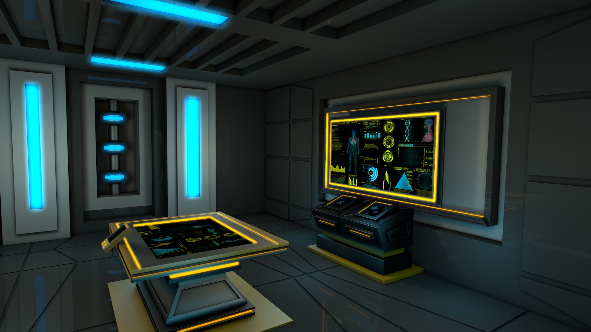 Control Room 3D Model - TurboSquid 2329546