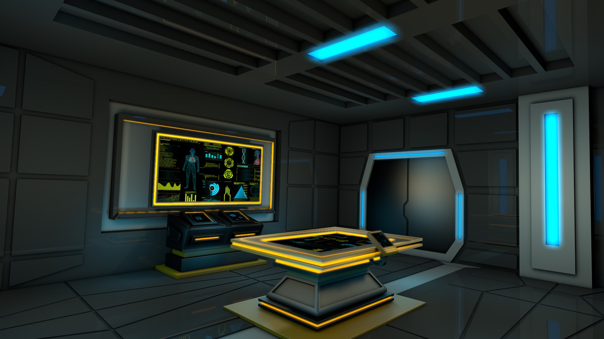 Control Room 3D Model - TurboSquid 2329546