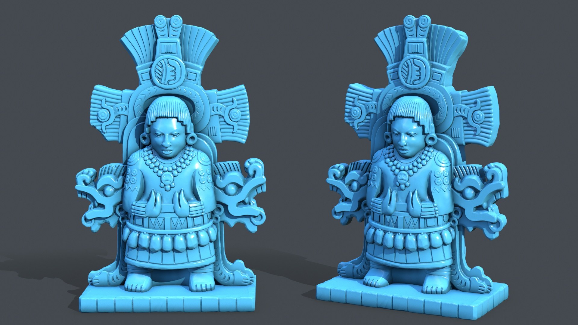 Statue Aztec Sea God HP 3D - TurboSquid 2219955