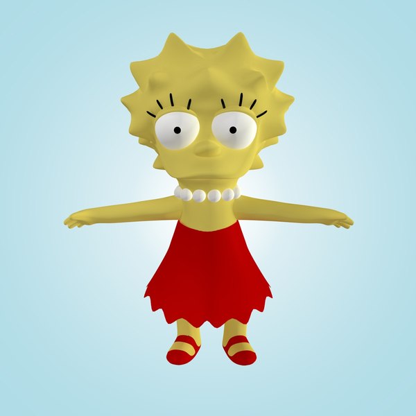 lisa simpson cartoon animation 3d 3ds