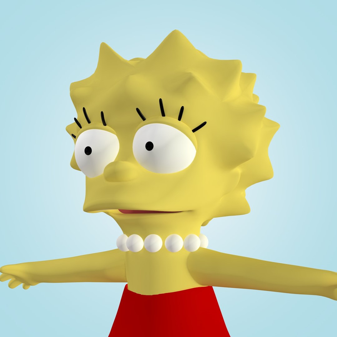 Lisa Simpson Cartoon Animation 3d 3ds