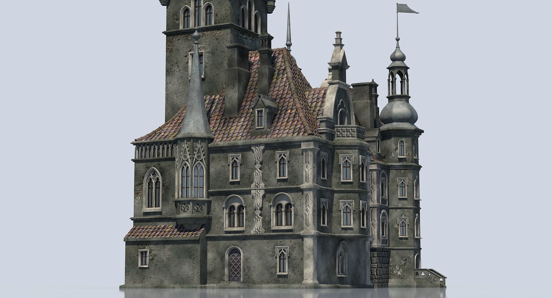 3D Gothic House 03 Build Model - TurboSquid 1283139