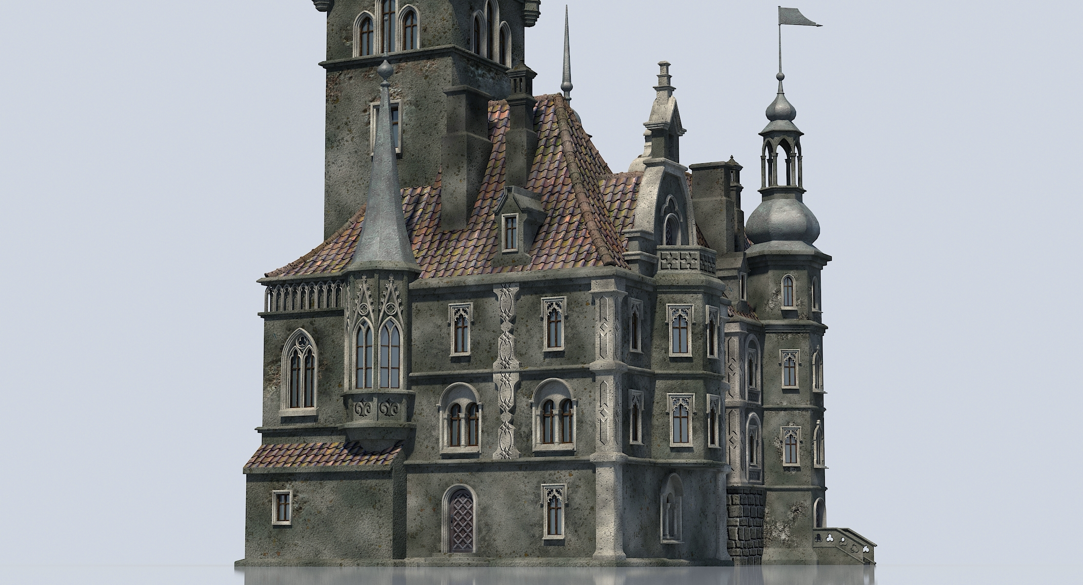 3D gothic house 03 build model - TurboSquid 1283139